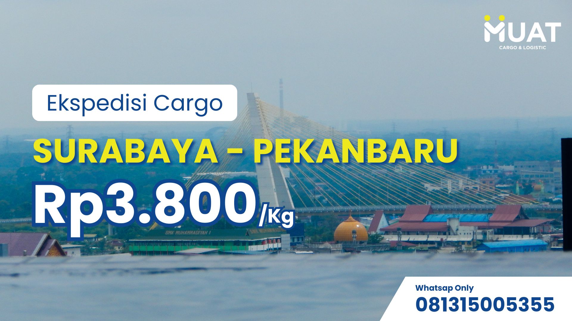 Ekspedisi Surabaya Pekanbaru Rp3.800/Kg Termurah